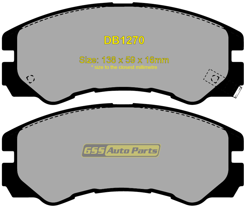 Bendix Front Heavy Duty Brake Pads DB1270HD DB1270