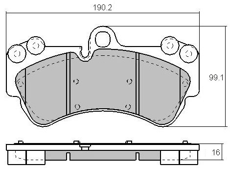 Front T/P by Bendix Brake Pads DB1676TP DB1676 - Top Performance