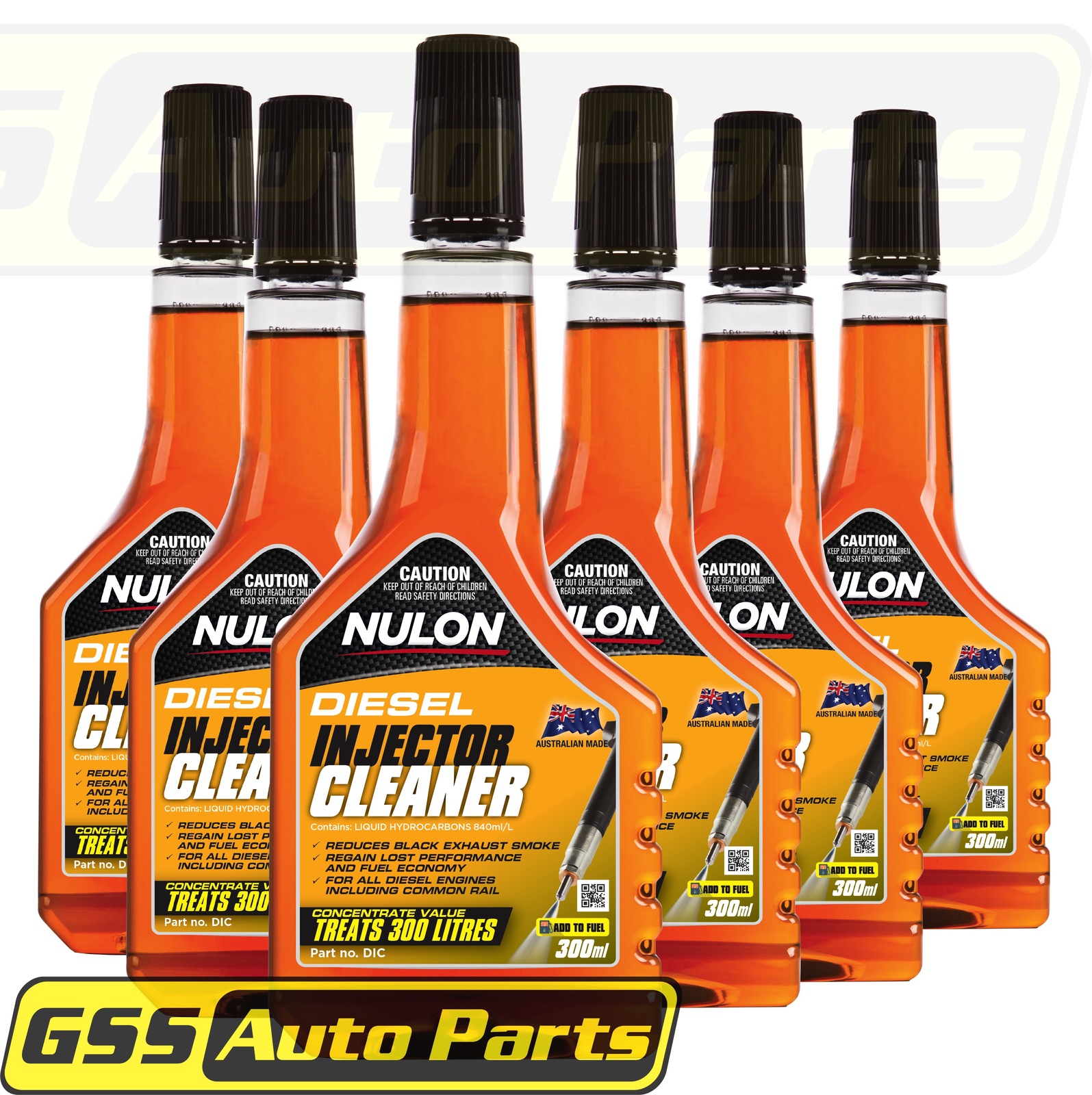 Nulon Diesel Injector Cleaner Box Of 6 X 300ml Bottle DICx6