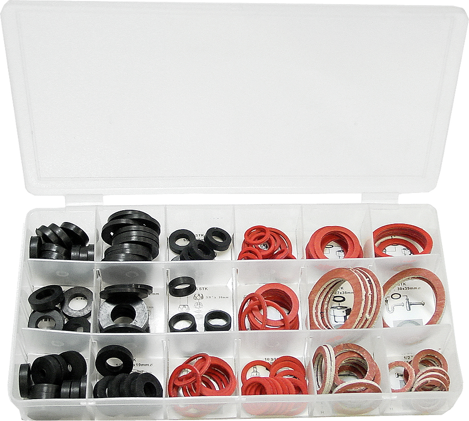 PK Tool Fibre & Rubber Washer Assortment - 141pc RG2874