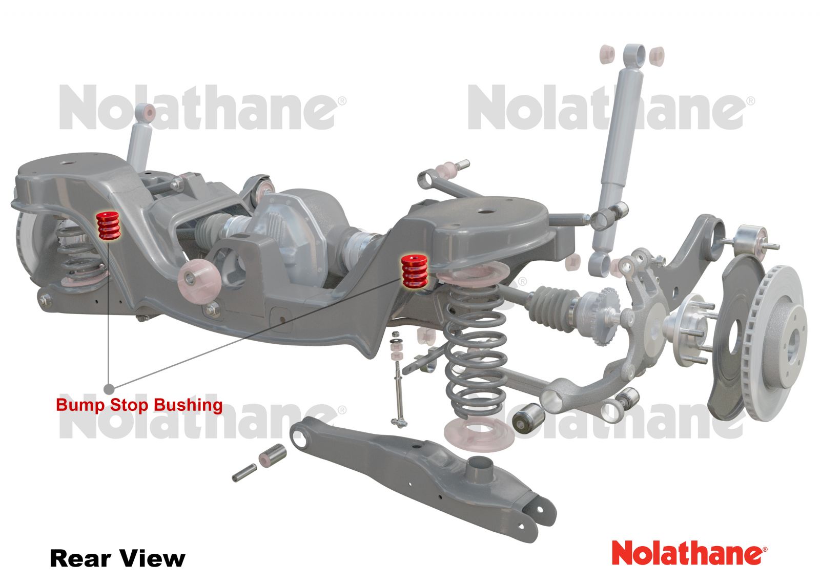 Nolathane Rear Bump Stop - Bushing Kit 47344 suits Ford Falcon BA BF FG ...
